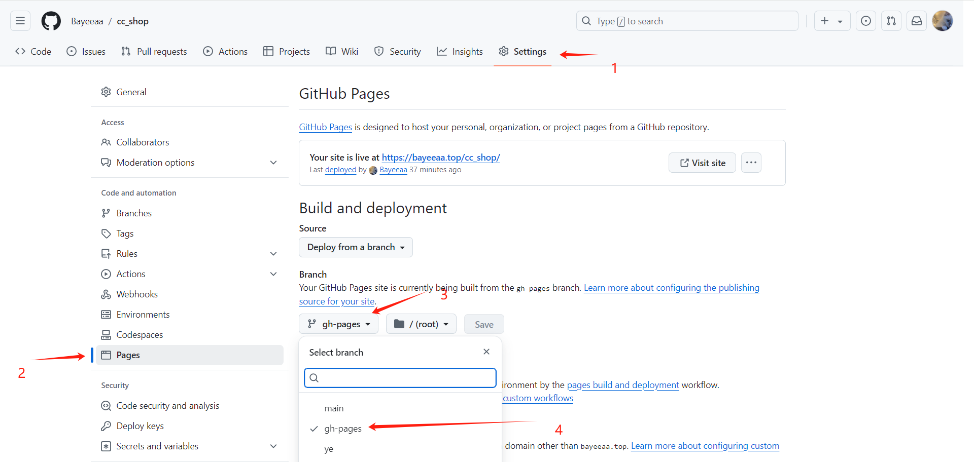 通过Github Pages上线Vite app静态项目_vite github pages-CSDN博客